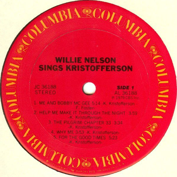 Buy Willie Nelson : Willie Nelson Sings Kristofferson (LP, Album, Ter ...