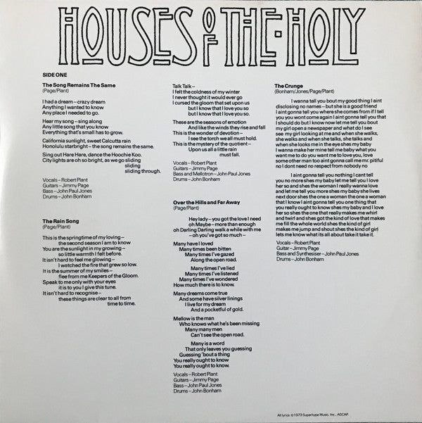 Buy Led Zeppelin : Houses Of The Holy (LP, Album, RE, Spe) Online for a ...